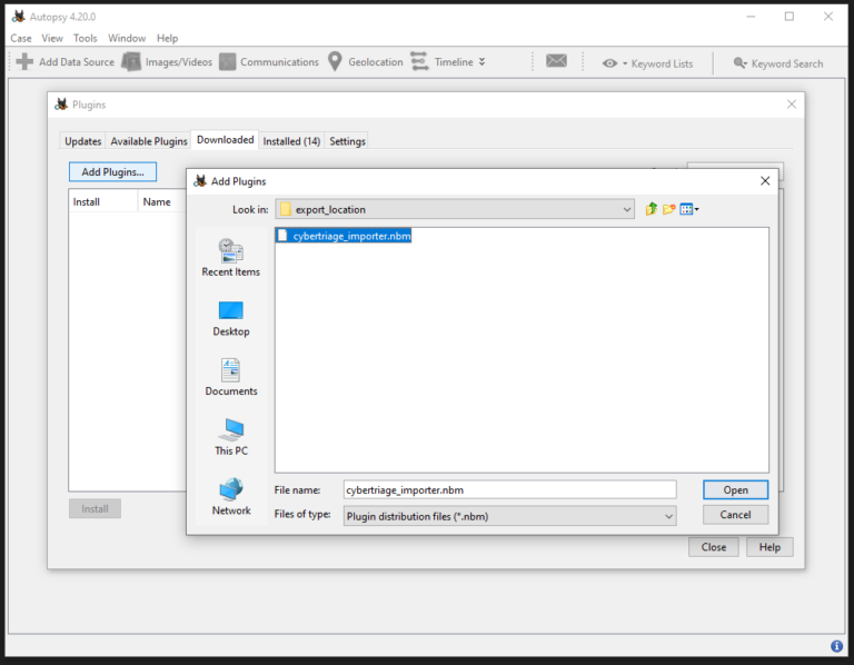 Autopsy - Cyber Triage Autopsy Importer