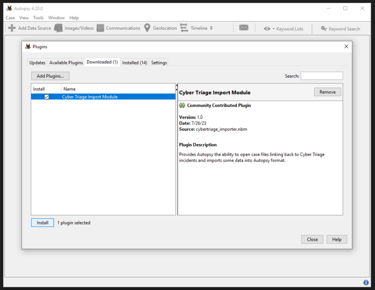Autopsy - Cyber Triage Autopsy Importer